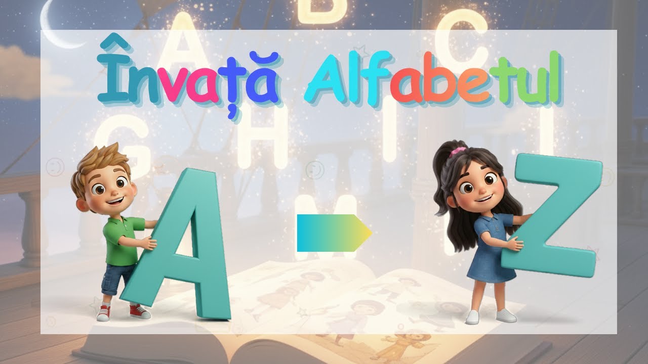 Învață Alfabetul Românesc A-Z 🅰️ Litere și Cuvinte pentru Copii | Micii ...