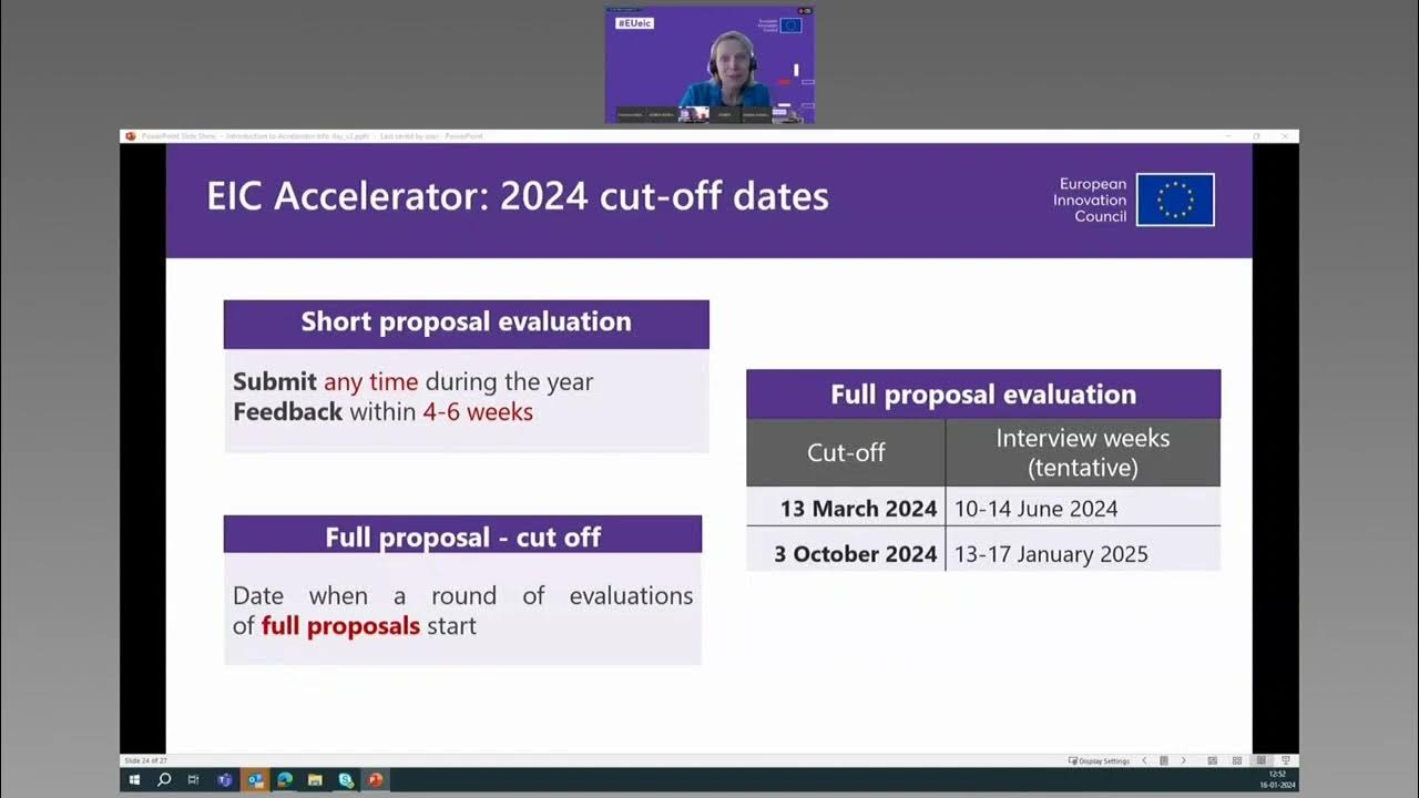 Closing remarks - EIC Accelerator Challenges Info Day (EIC Work Programme 2024) - YouTube