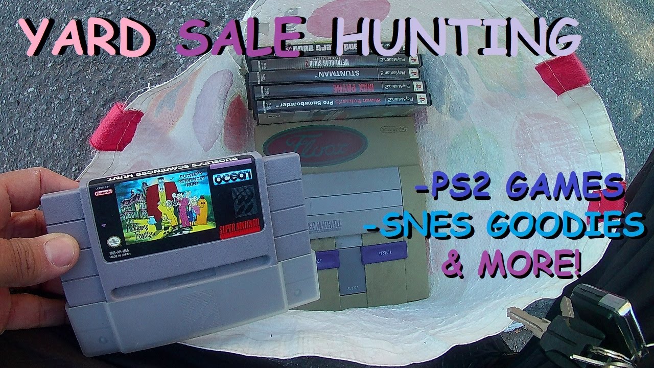 YARD SALE HUNTING | PS2 GAMES, SNES GOODIES & MORE! - YouTube