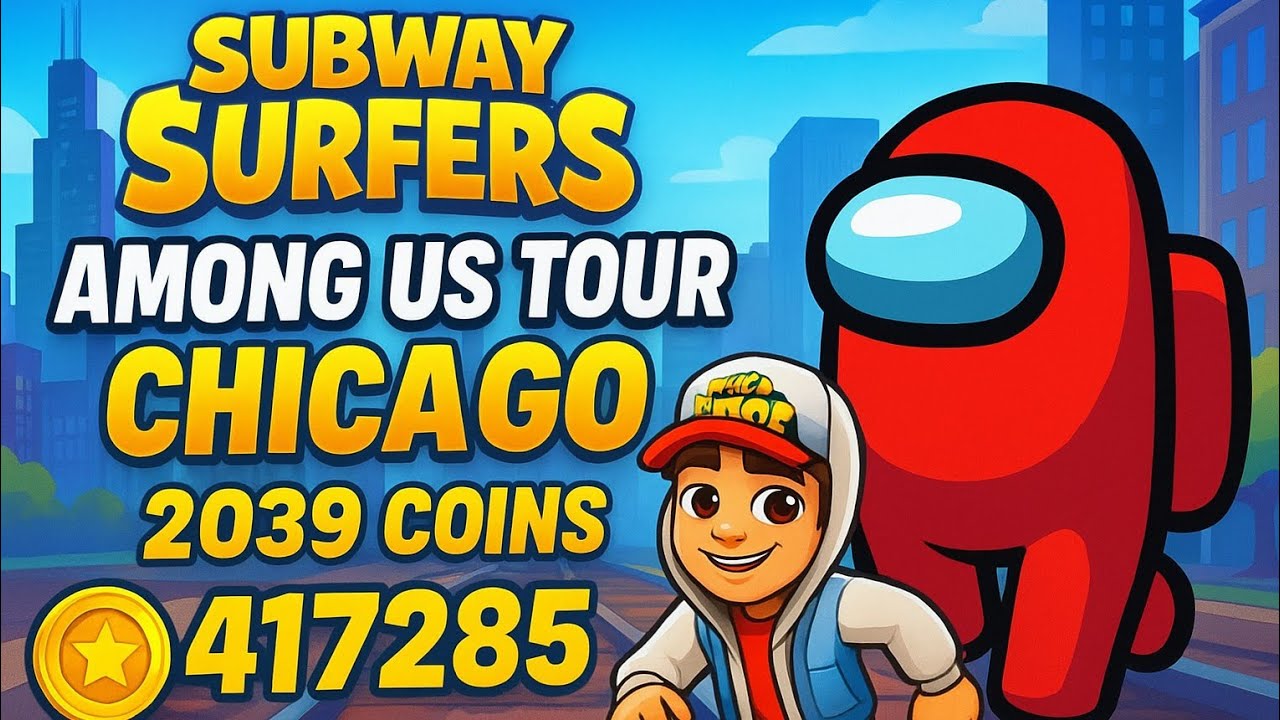Subway Surfers Among Us Tour 🌆 | Chicago Completed with 2039 Coins ...