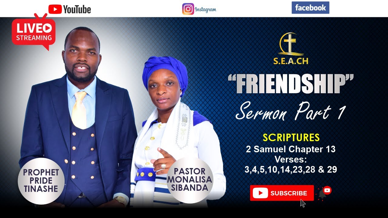 FRIENDSHIP SERMON PART (1) - YouTube