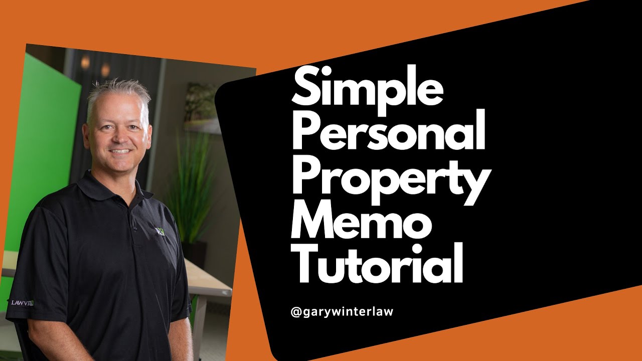 DIY Estate Planning Toolbox - Personal Property Memorandums - YouTube