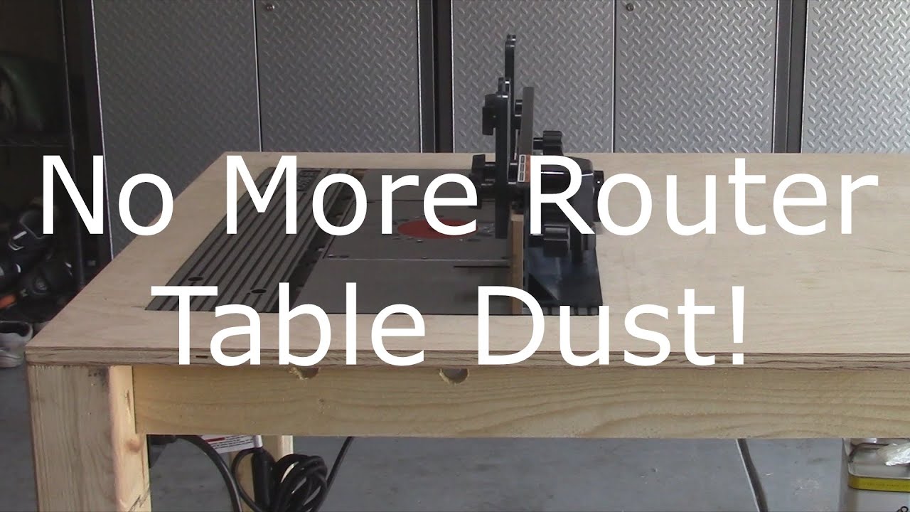 How To Add Dust Collection To Your Router Table - YouTube