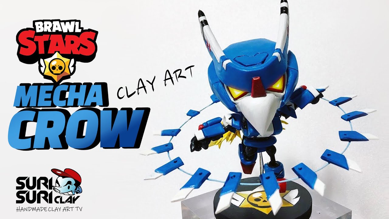 브롤스타즈 메카크로우 클레이 만들기 blawl stars clay art handmade animation - YouTube
