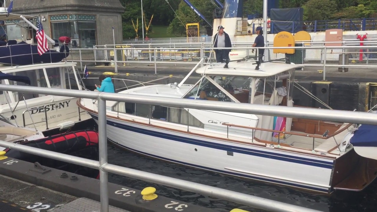 Ballard Locks in Seattle - Boat Elevator in Action - YouTube