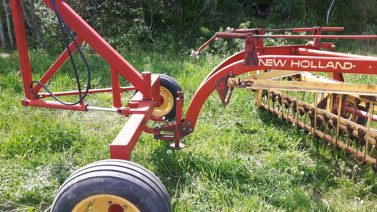 Got my New Holland twin rake setup home finally!! - YouTube