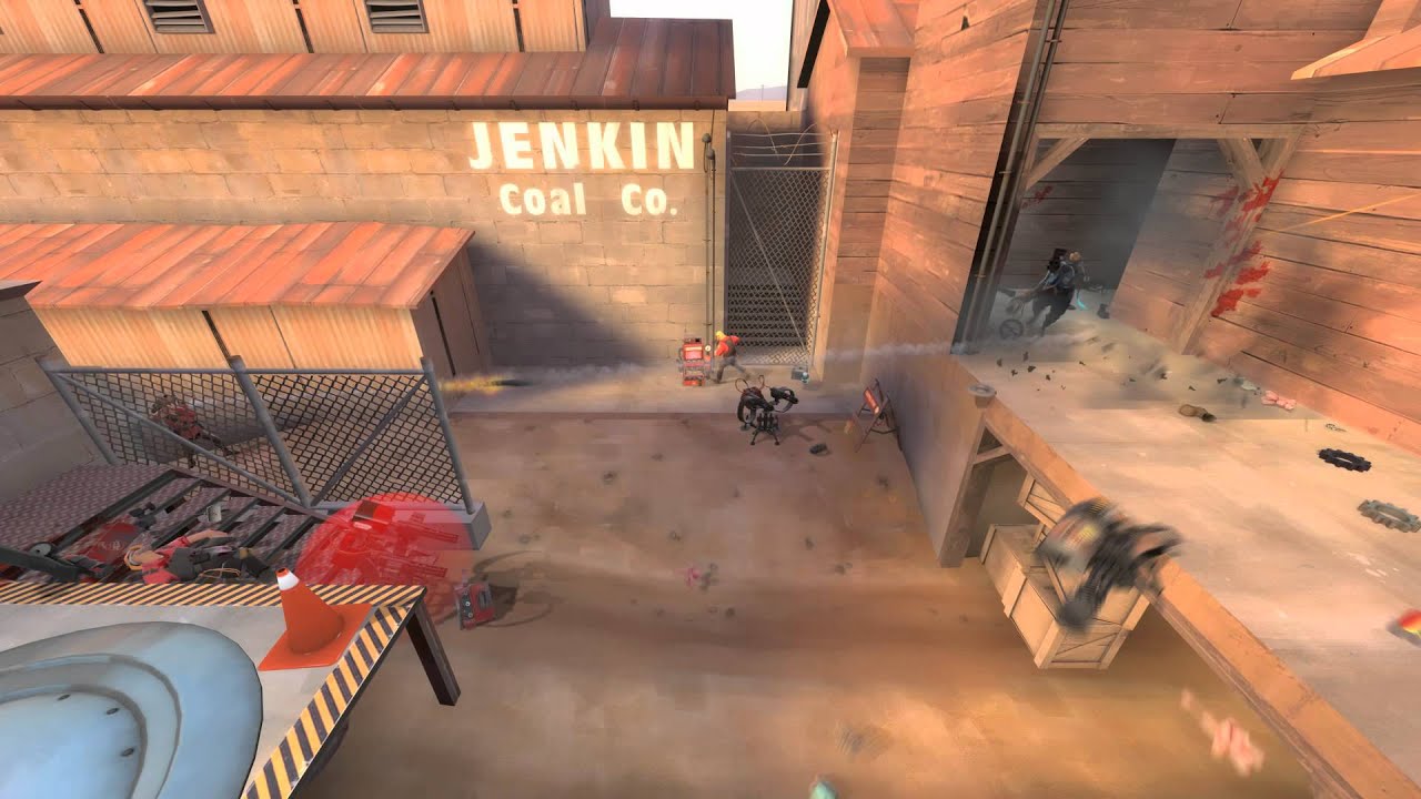 TF2: Pyro walks in mid-air, and then dies. - YouTube