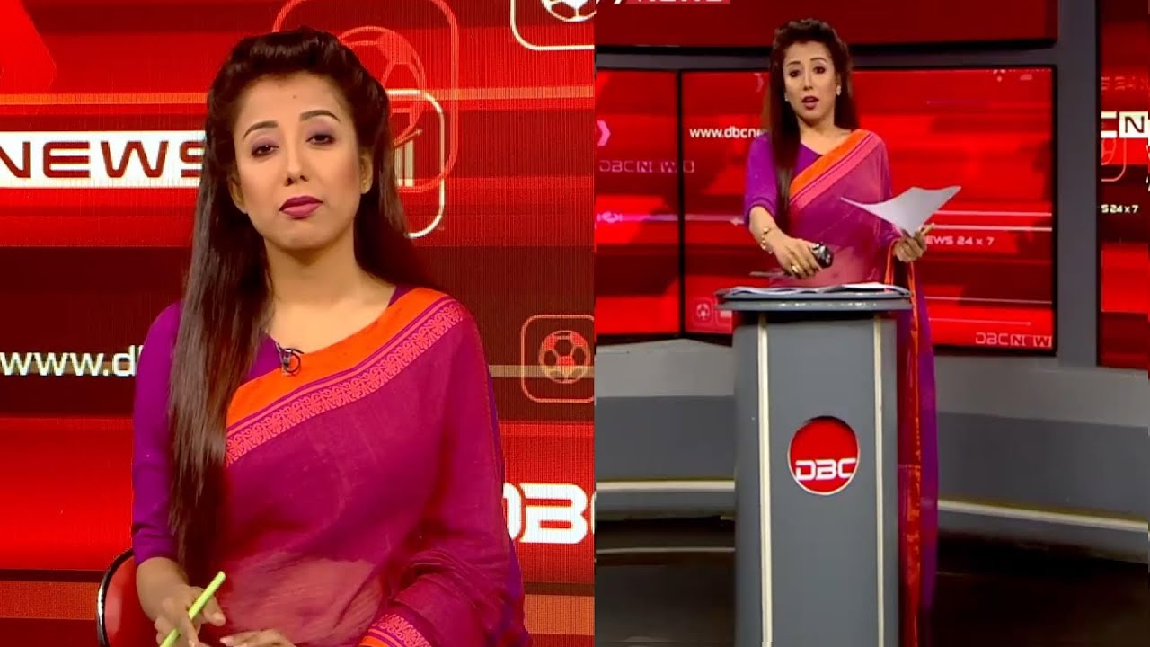 DBC News Presenter Tahia Rubiyat Apla Exposes Her Navel - YouTube