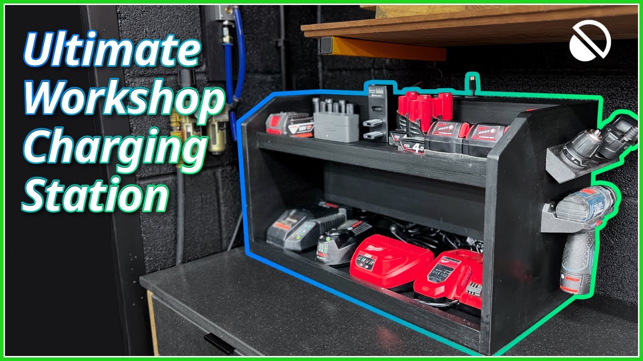 Ultimate Workshop Charging Station: Power Tools, USB Ports & More - YouTube