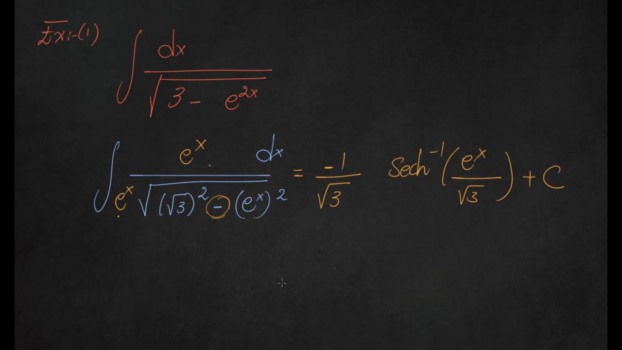 Tutorial (10)_ Integration of inverse Hyperbolic function - YouTube