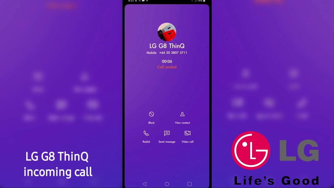 LG G8 ThinQ incoming call Ringtones (ScreenVideo) - YouTube
