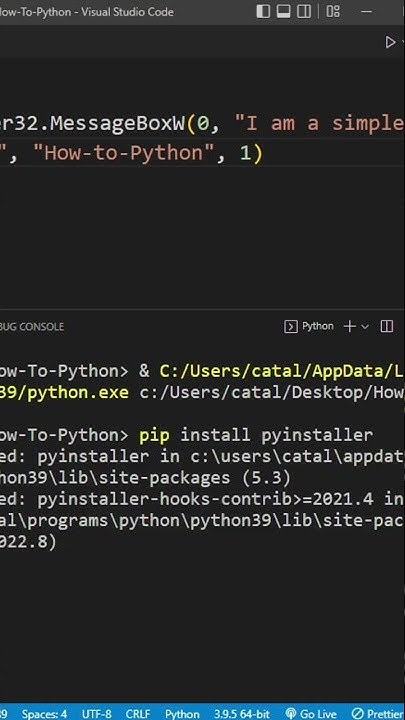 GHow to convert any Python file to .EXE.....#python #code #software #coding #programming # ...