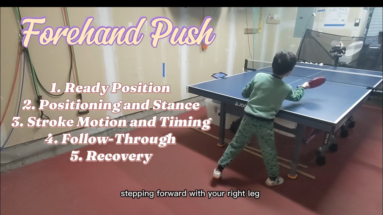 How to Play the Forehand Push: Table Tennis Multiball Tutorial - YouTube