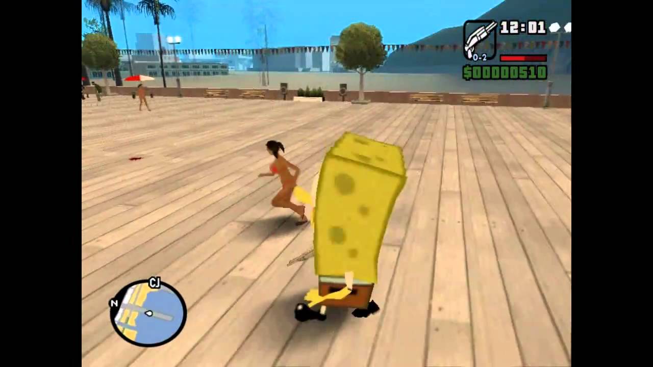 Sponge Bob MOD for GTA San Andreas - YouTube