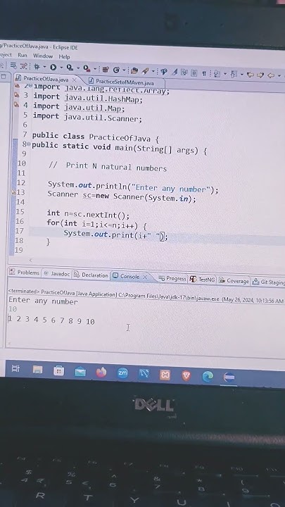 #to print N natural number in Java😍😍#coding - YouTube