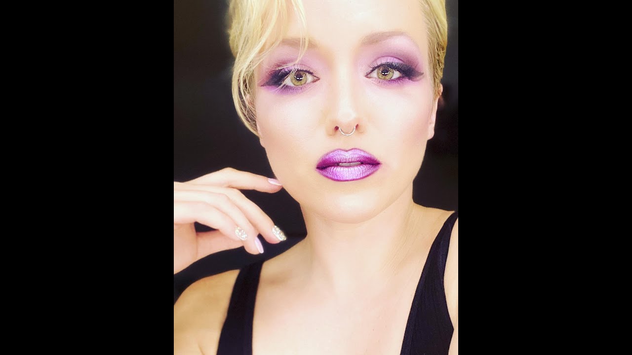David Bowie Purple Makeup Tutorial - YouTube