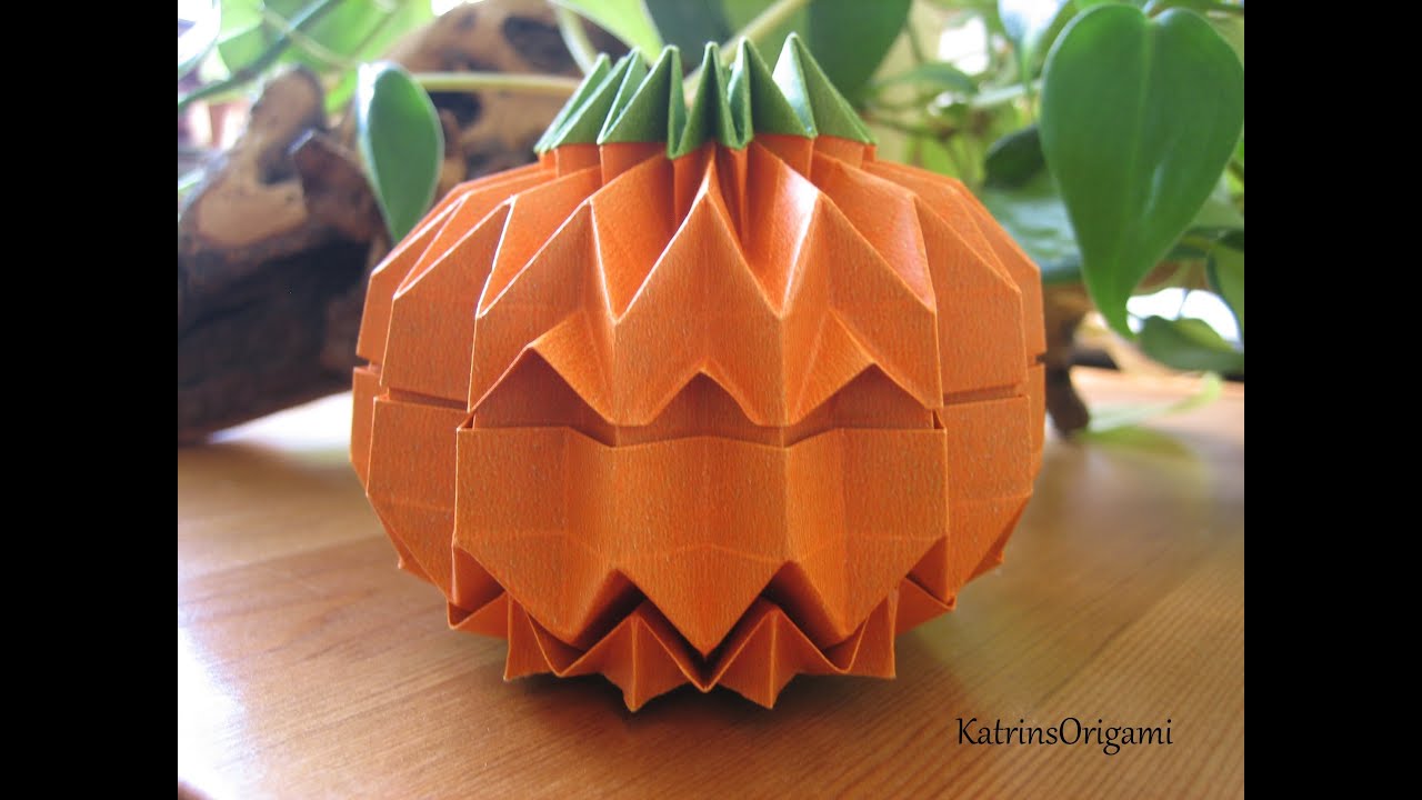 Origami Jack O´ Lantern Teil 2 - YouTube