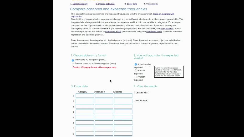 Using GraphPad To Calculate Chi Square YouTube