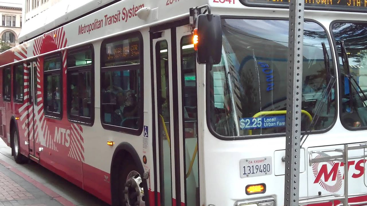 San Diego MTS Buses 2009 New Flyer Route 3 #2841 - YouTube