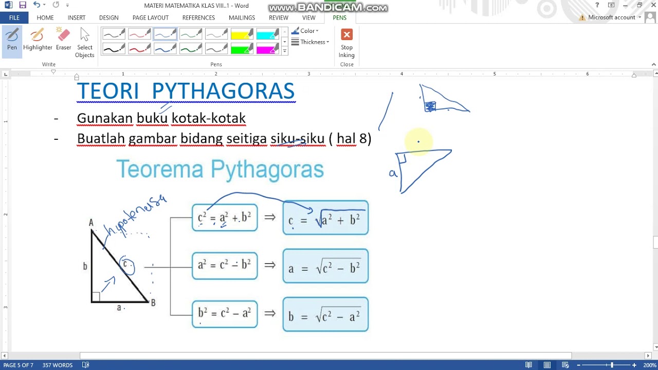MAT P5 TEORI PYTHAGORAS - YouTube