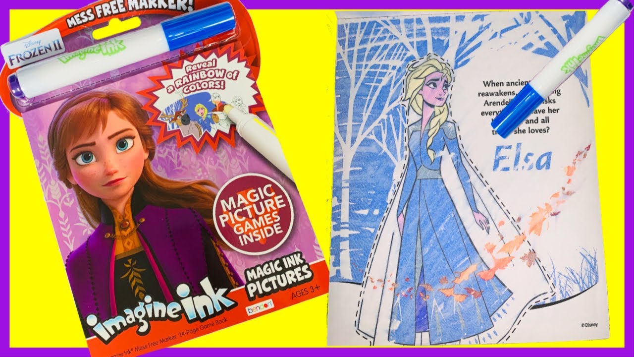 FROZEN 2 IMAGINE INK COLOREANDO LIBRO DE ANNA CON ACTIVIDADES. - YouTube
