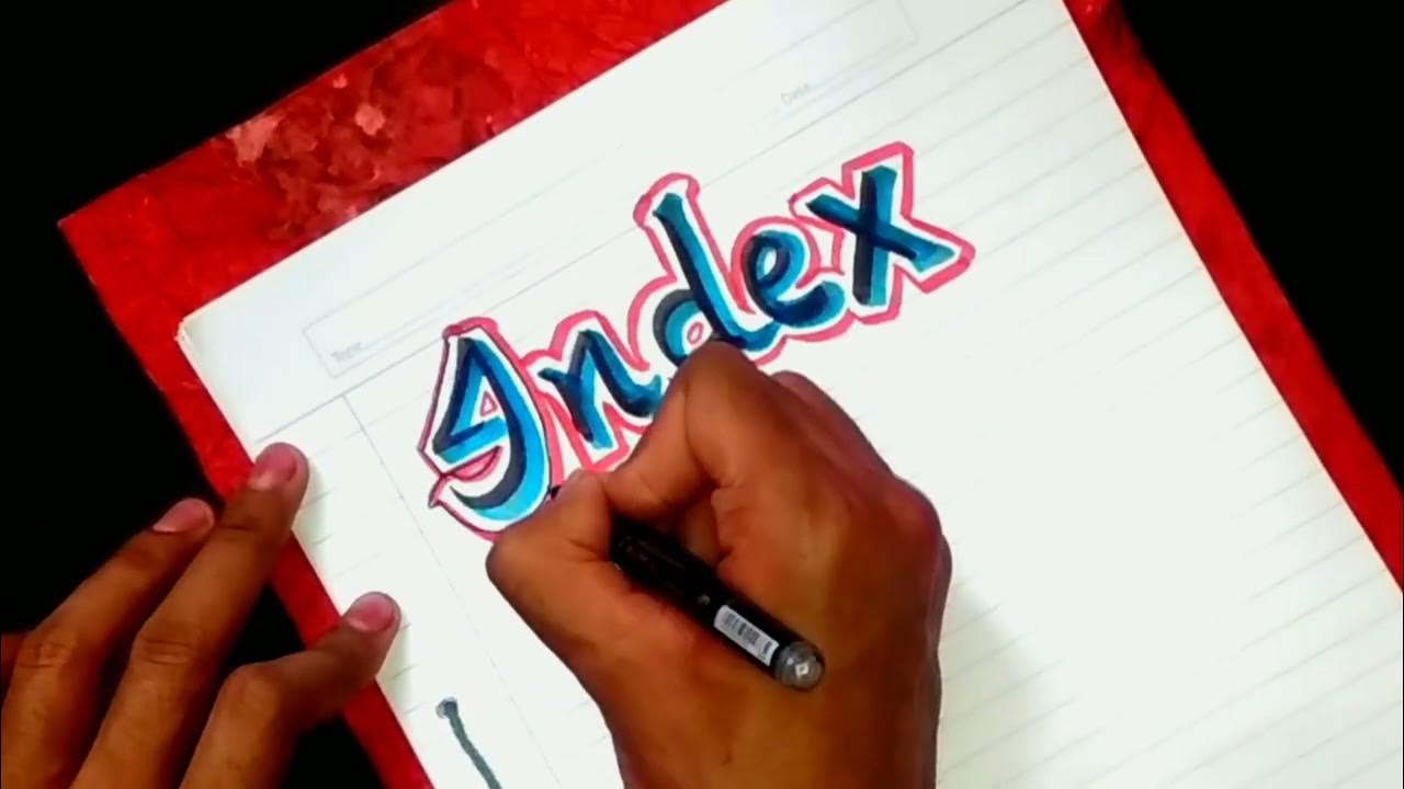 How To Make Index Page Within 2 Minutes | Decorative And Attractive