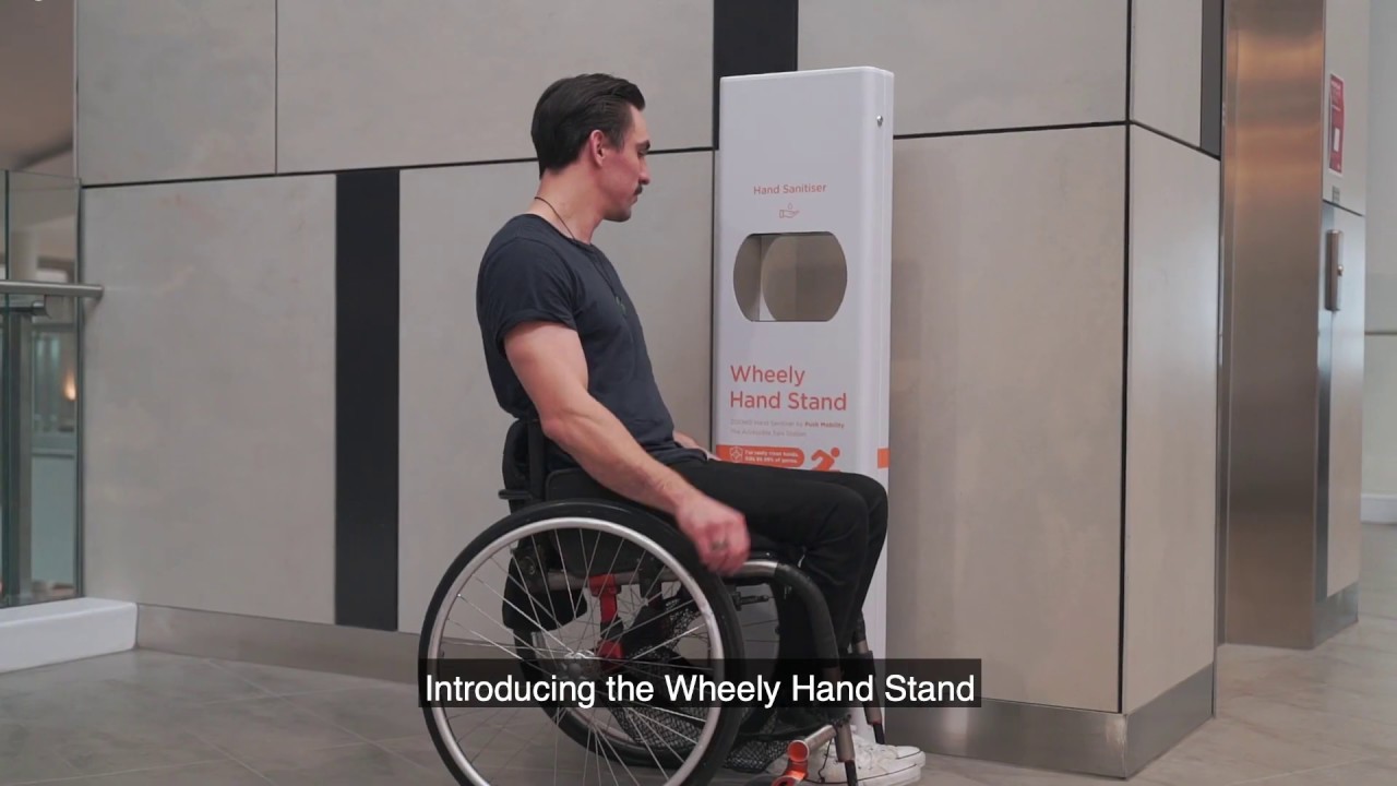 Wheely Hand Stand - The Accessible Sanitiser Station ♿️ - YouTube