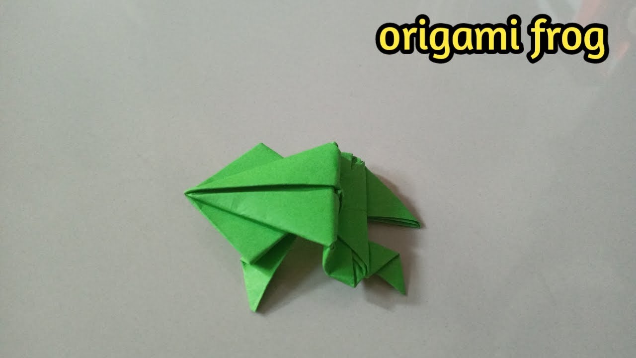 how to make a paper jumping frog | easy origami - YouTube