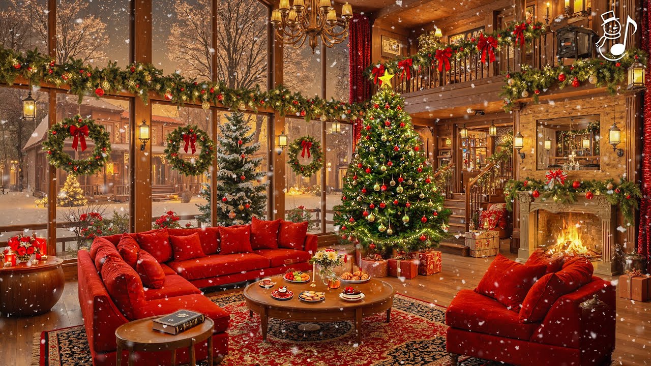 Relaxing Christmas Music with Fireplace Ambience🎄Merry Christmas 2026🎅 ...