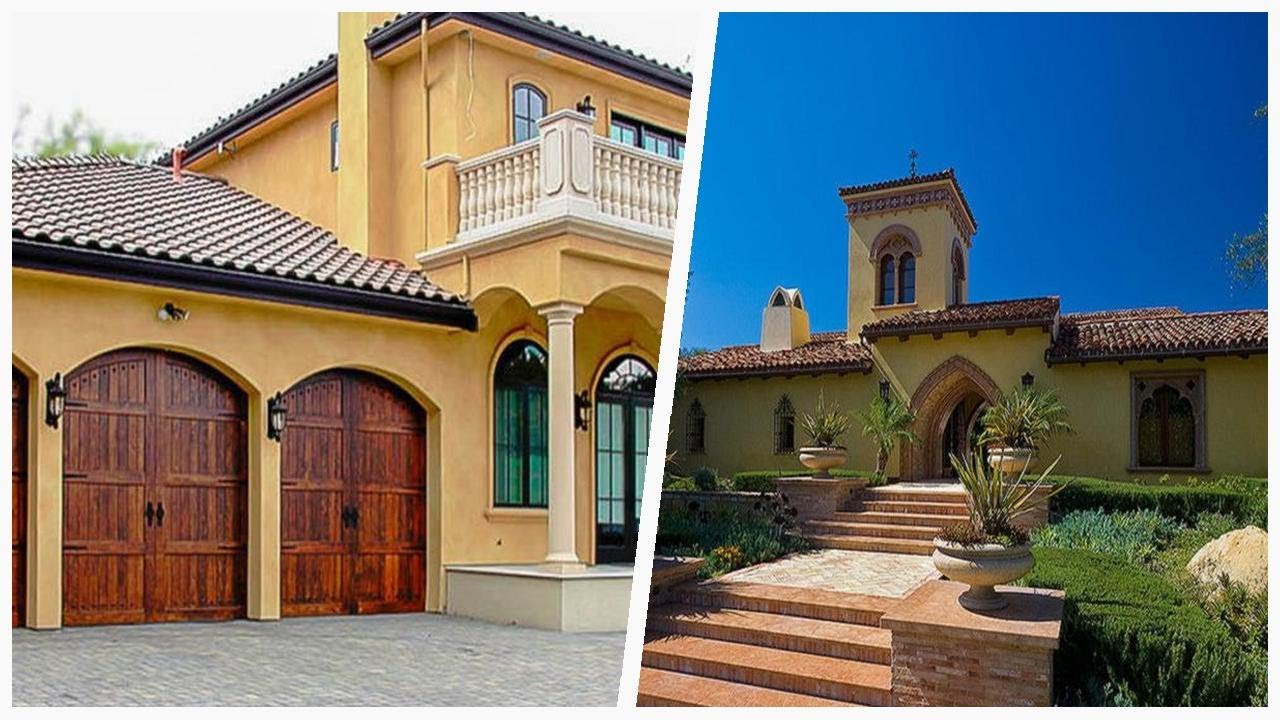 75 Mediterranean Yellow Exterior Home Design Ideas You'll Love - YouTube