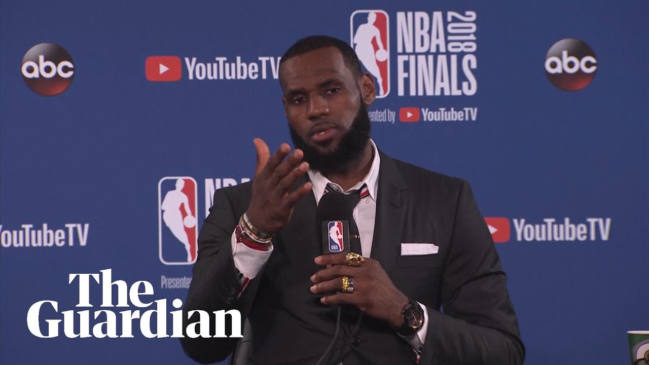 LeBron James walks out of post-game press conference - YouTube