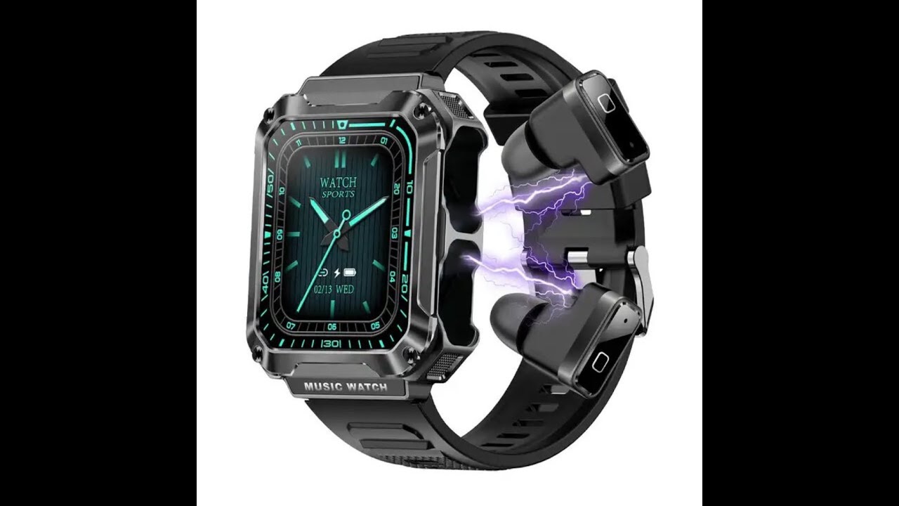 Ceas smartwatch cu casti Bluetooth incorporate, USSPY, ritm cardiac ...
