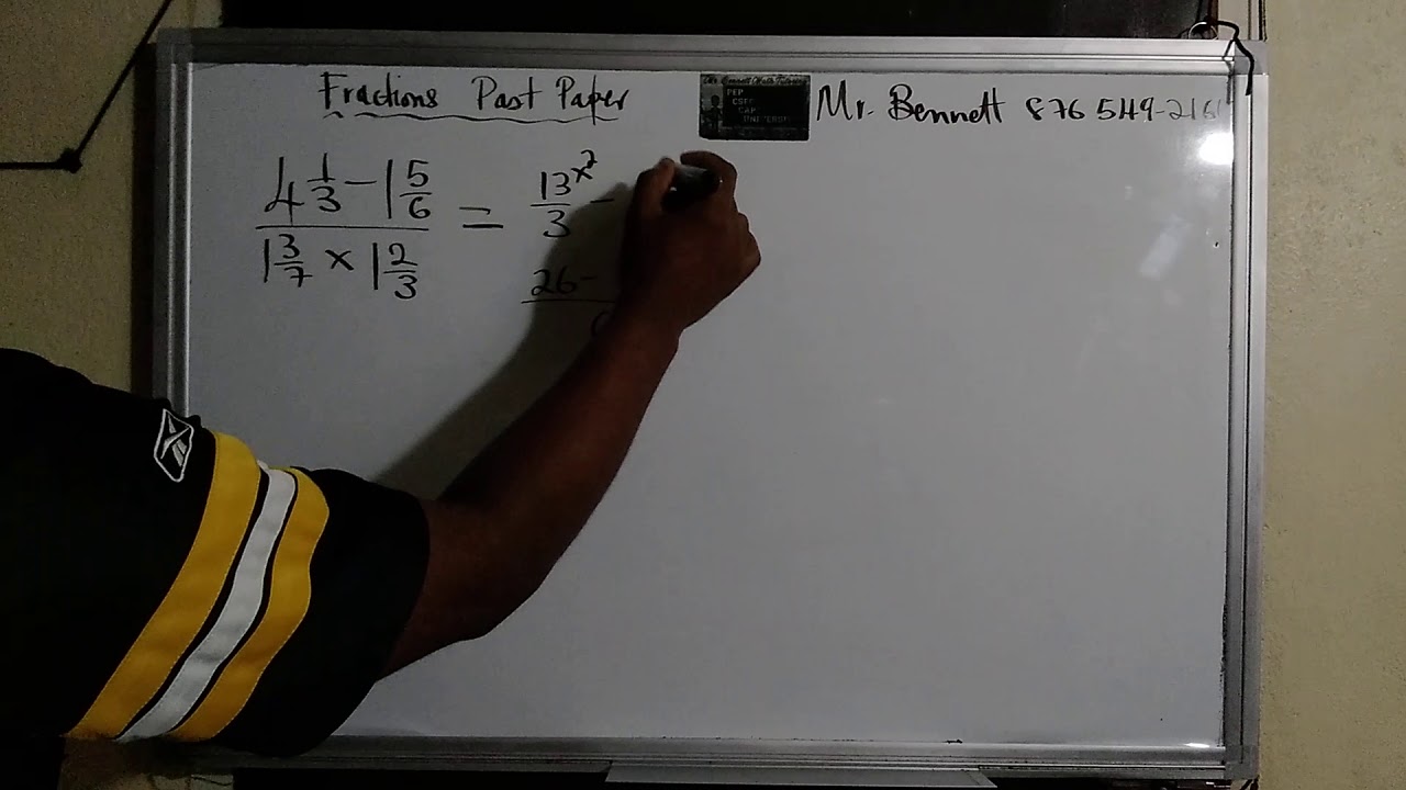 Fraction past paper questions add subtract divide multiply cxc pep gce ...