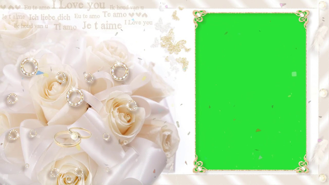 Large Wedding Frame Green Screen - YouTube