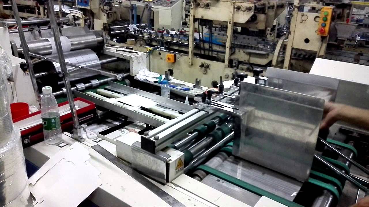 paper box production line - YouTube