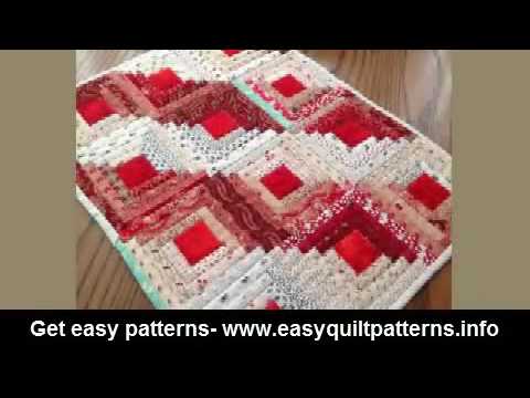 beginning machine quilting log cabin quilt arrangements - YouTube