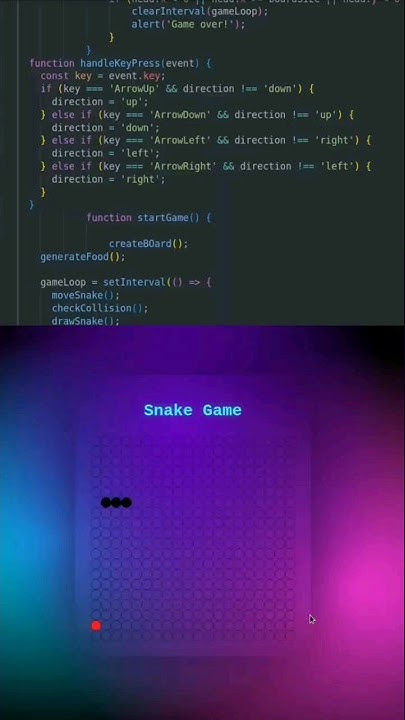 100 x speed of snake game #coding with #html #Css #js #shorts #viral #programming #technology ...