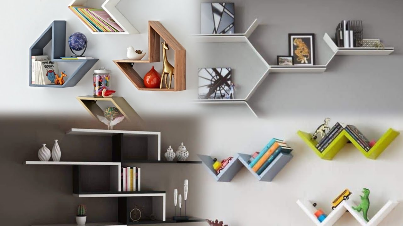Stylish and creative indoor wall shelf ideas - YouTube