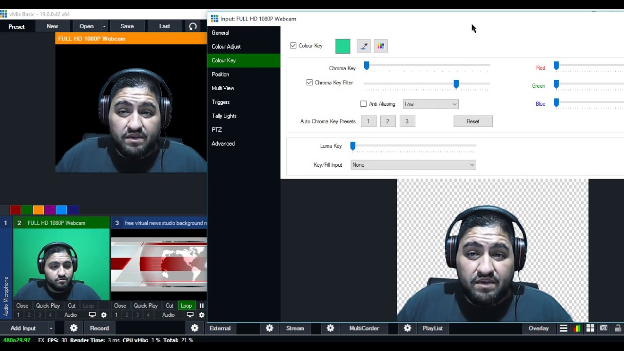 Tutorial Vmix2 Chroma key y Multi view - YouTube