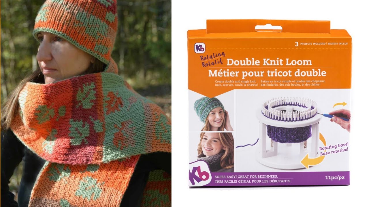 Loom knit "Falling Leaves" scarf beginning to end - YouTube