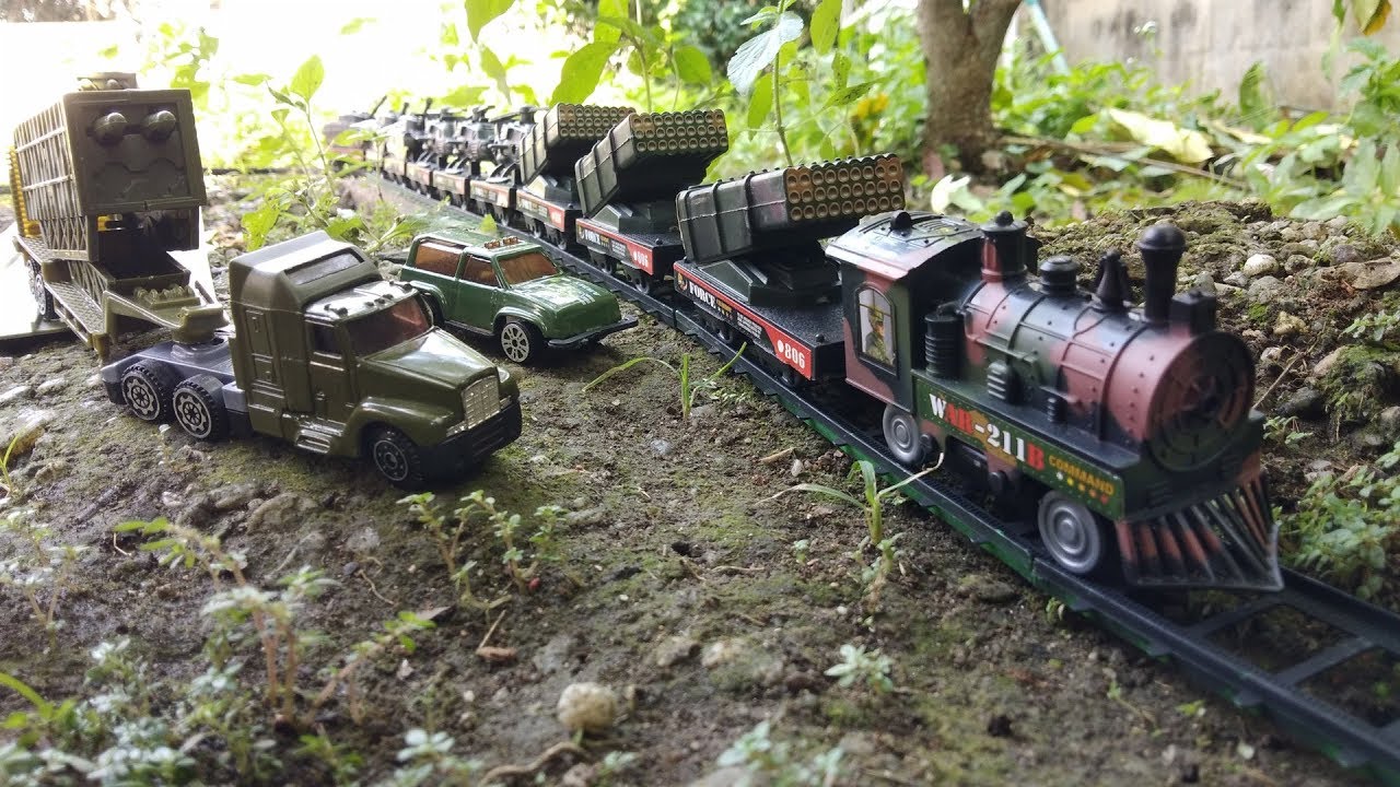 Military Transport train Helicopter Tanks Toys for children - YouTube