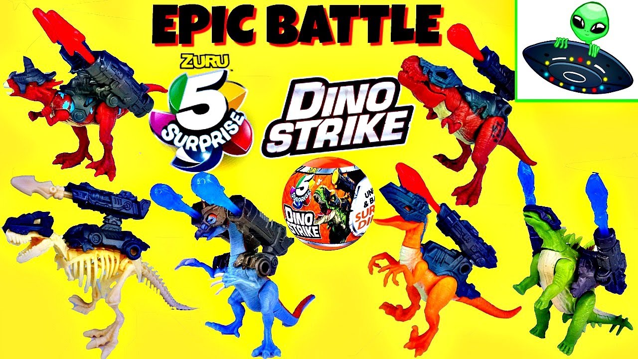 Dino Strike 5 Surprise Unbox and Battle. - YouTube