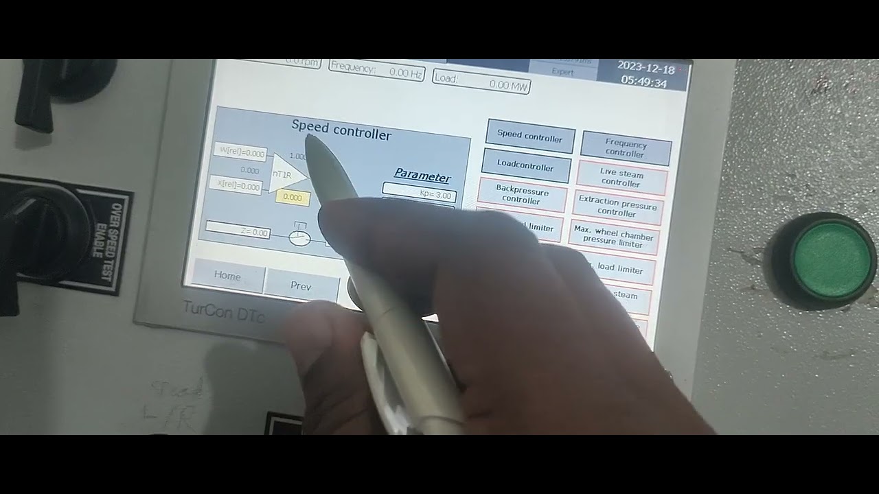 voith DTC steam turbine speed control tune and frequency control tune ...