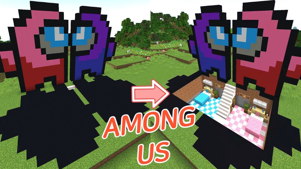 🏠Among Us Shadow House. 어몽어스 그림자 하우스. Minecraft architecture, 마인크래프트 건축 ...
