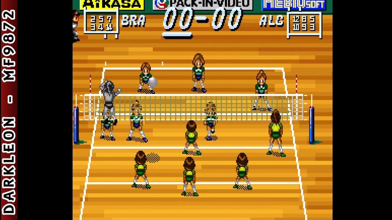 Super Nintendo - Multi Play Volleyball © 1994 Mebio Software - Gameplay ...