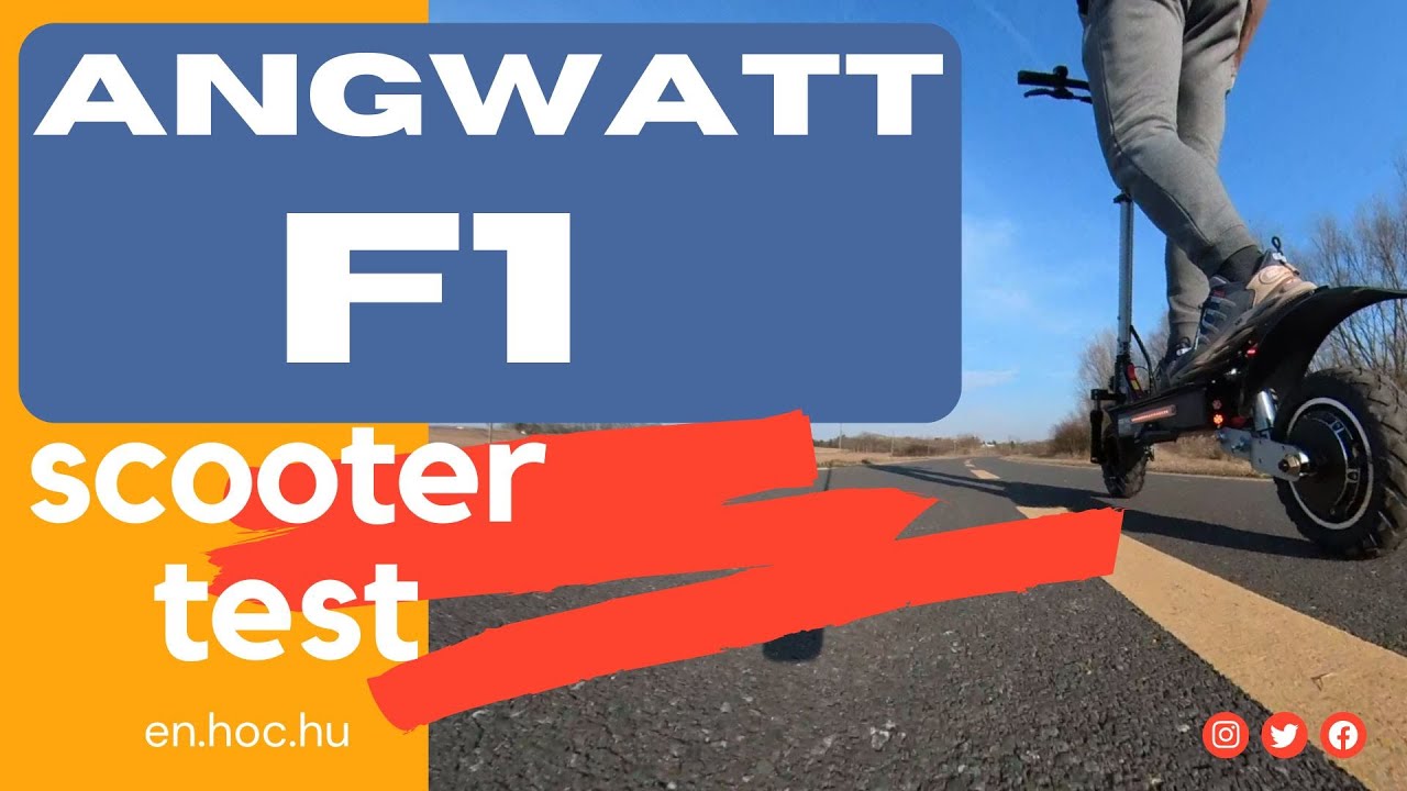 Angwatt F1 scooter test-English dubbing - YouTube