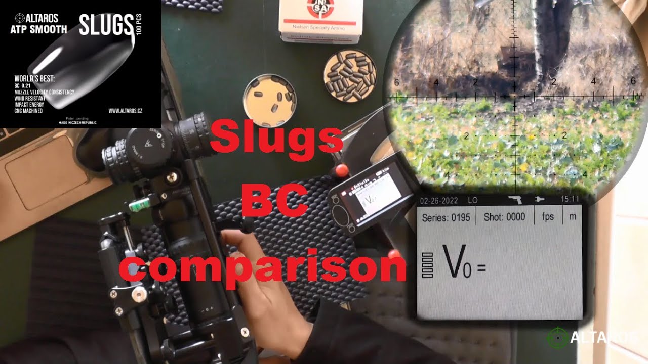 Airgun Slugs BC comparison - YouTube