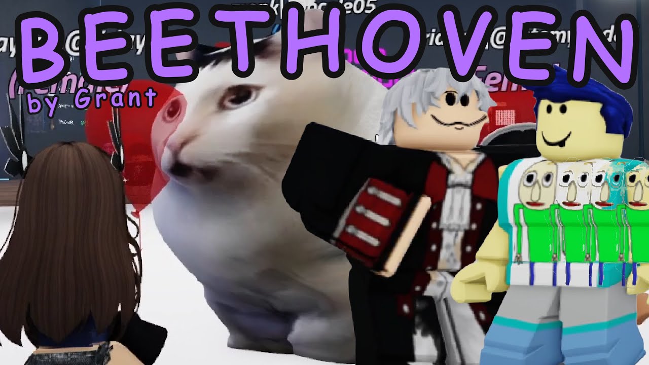 Beethoven plays roblox: balloon pop - YouTube