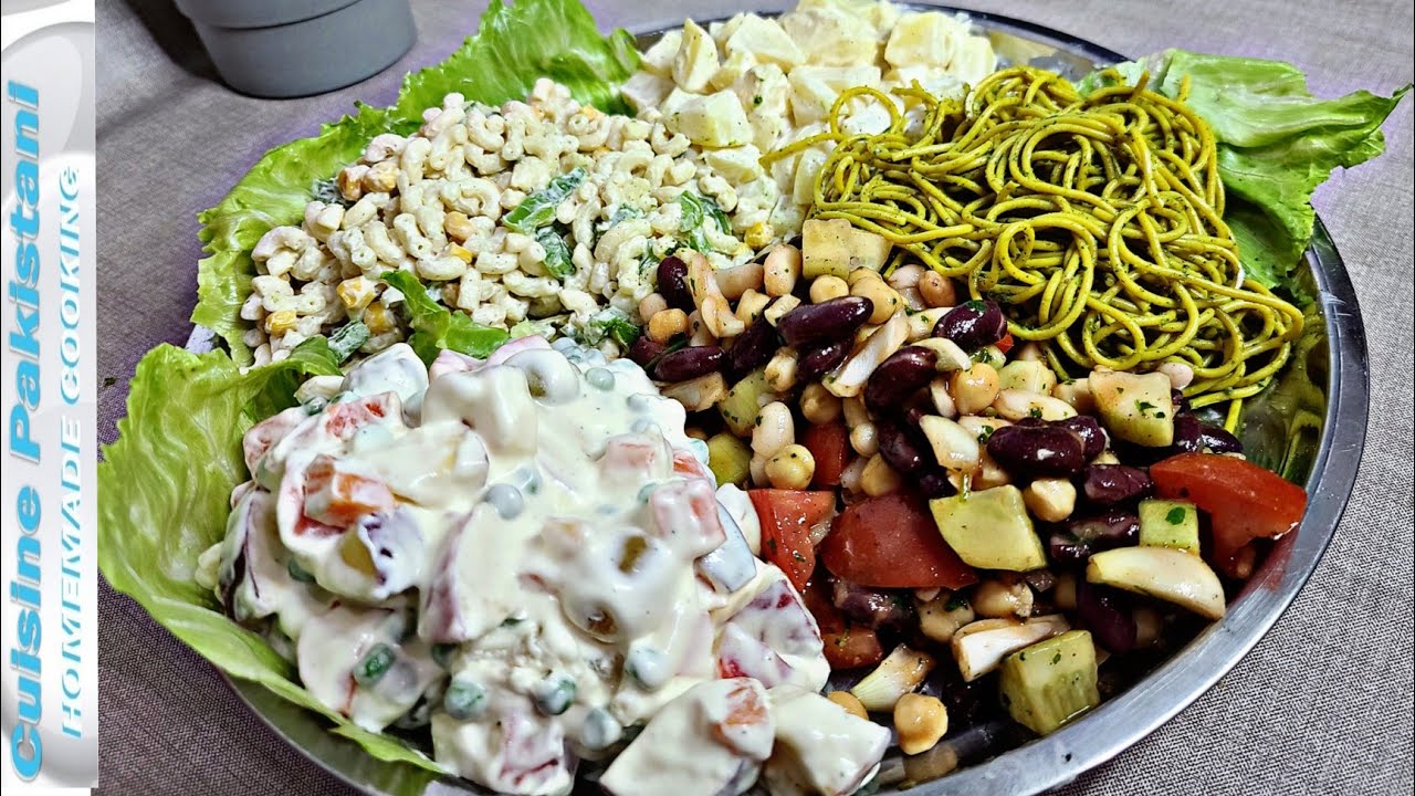 5 Easy Salad recipes with homemade salad dressing || by cuisine ...