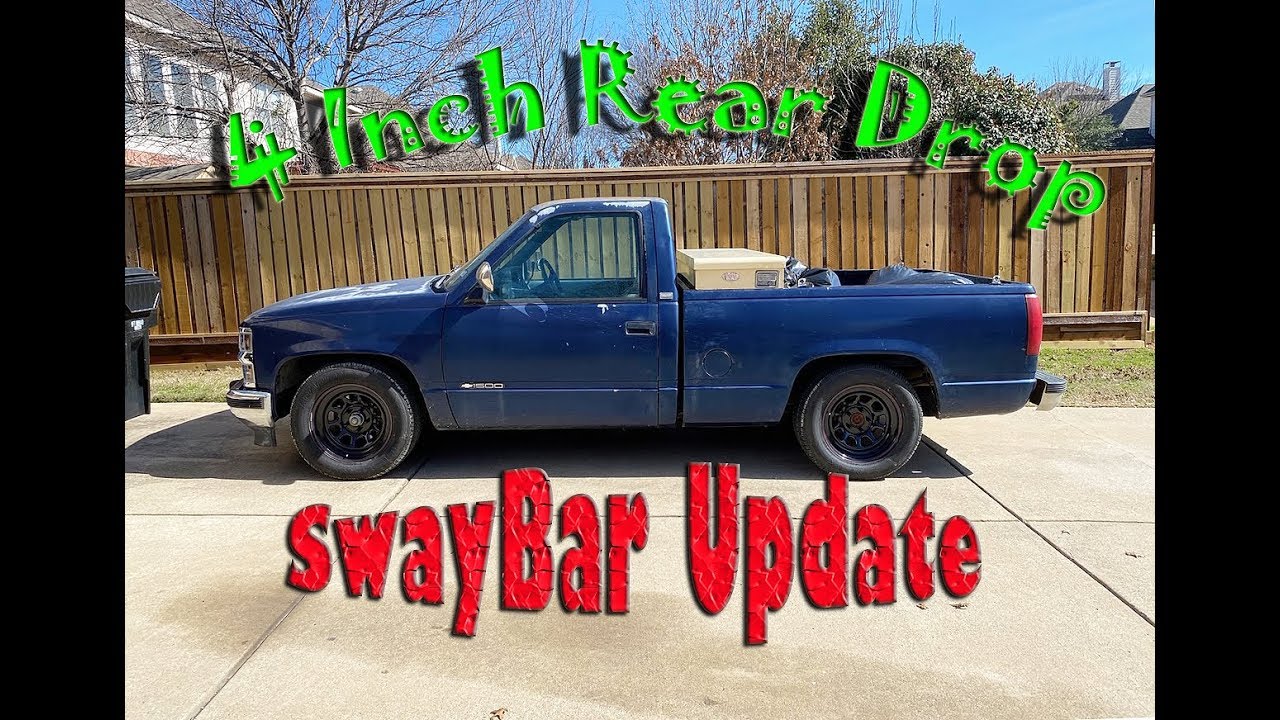 88-98 Chevy OBS Rear Sway Bar update with 4inch drop - YouTube